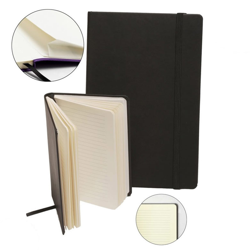 Black Torino Pocket Casebound Notebook with a Strap - Business Gifts ...